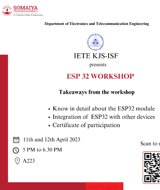 Workshop on ESP32 | K J Somaiya School of Engineering